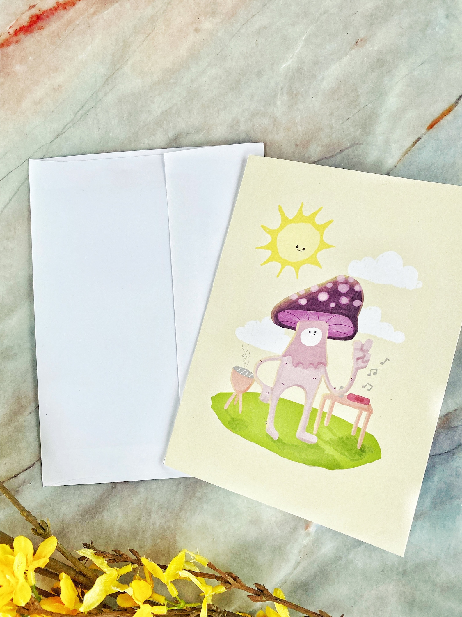 Mushroom Birthday Card fungi Fun Guy Happy Birthday Card for Him ...