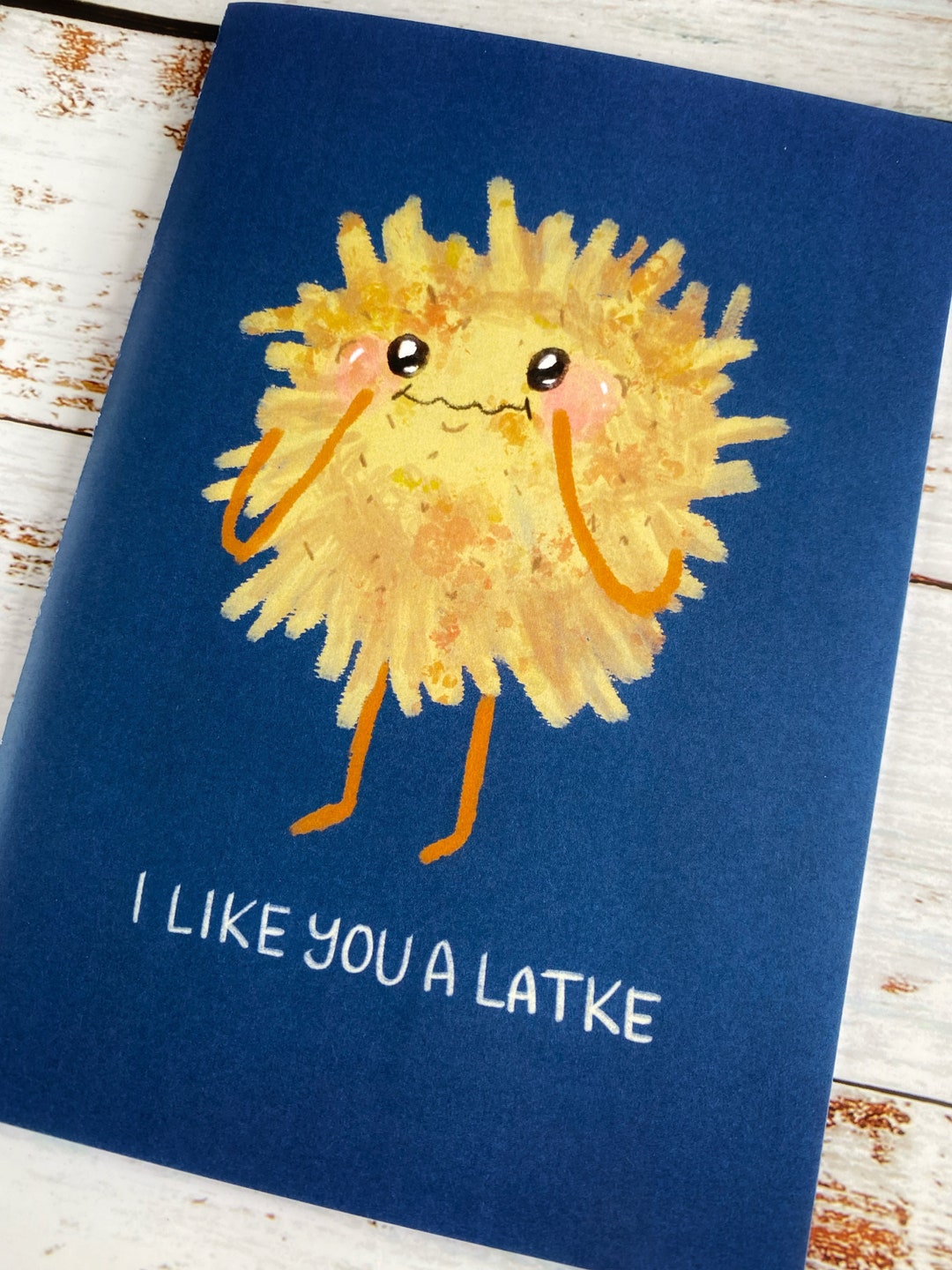 I Like You a Latke Cute Funny Hanukkah Card - Etsy