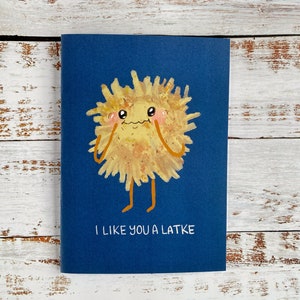 I Like You a Latke Cute Funny Hanukkah Card - Etsy