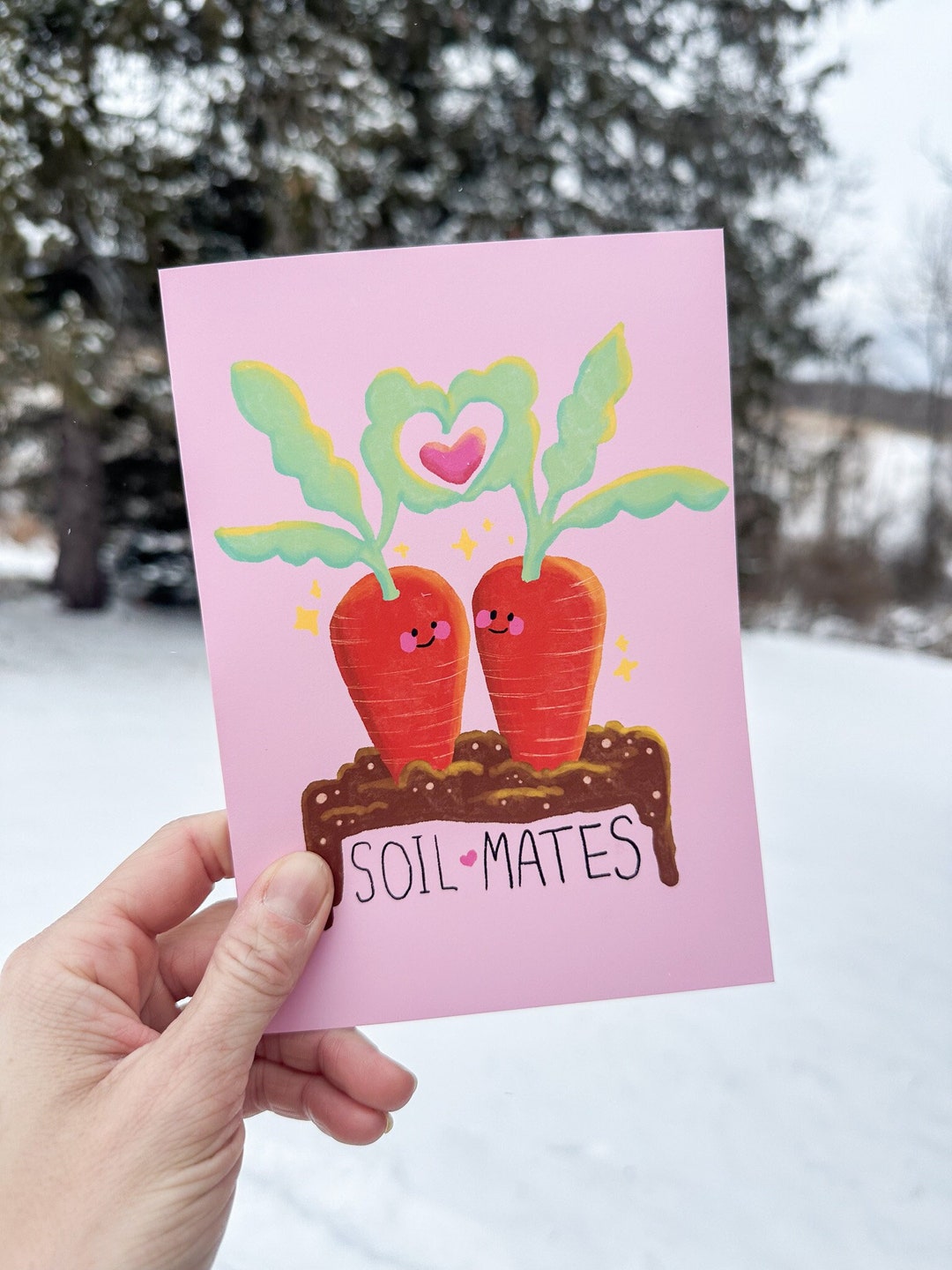 Funny Valentines Day Card "soil Mates" Carrots in a Garden, Cute ...