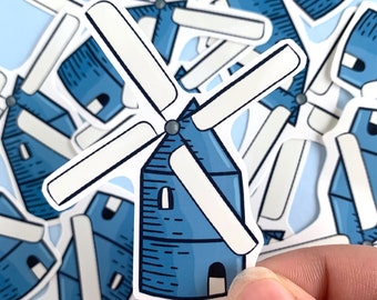 Windmill Sticker | Etsy