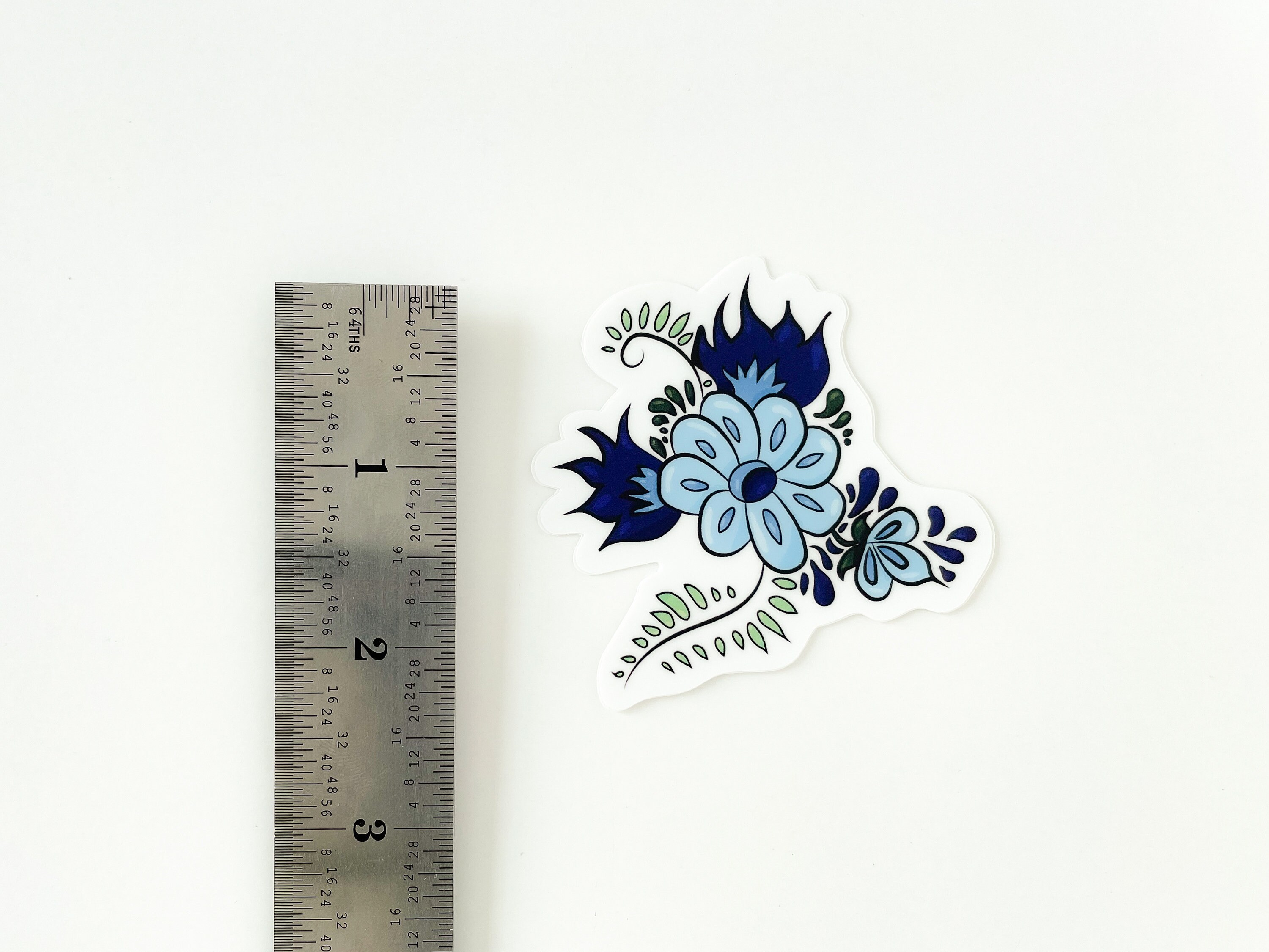 Dutch Floral Sticker Delft Blue Spring Style Sticker Dishwasher Safe ...