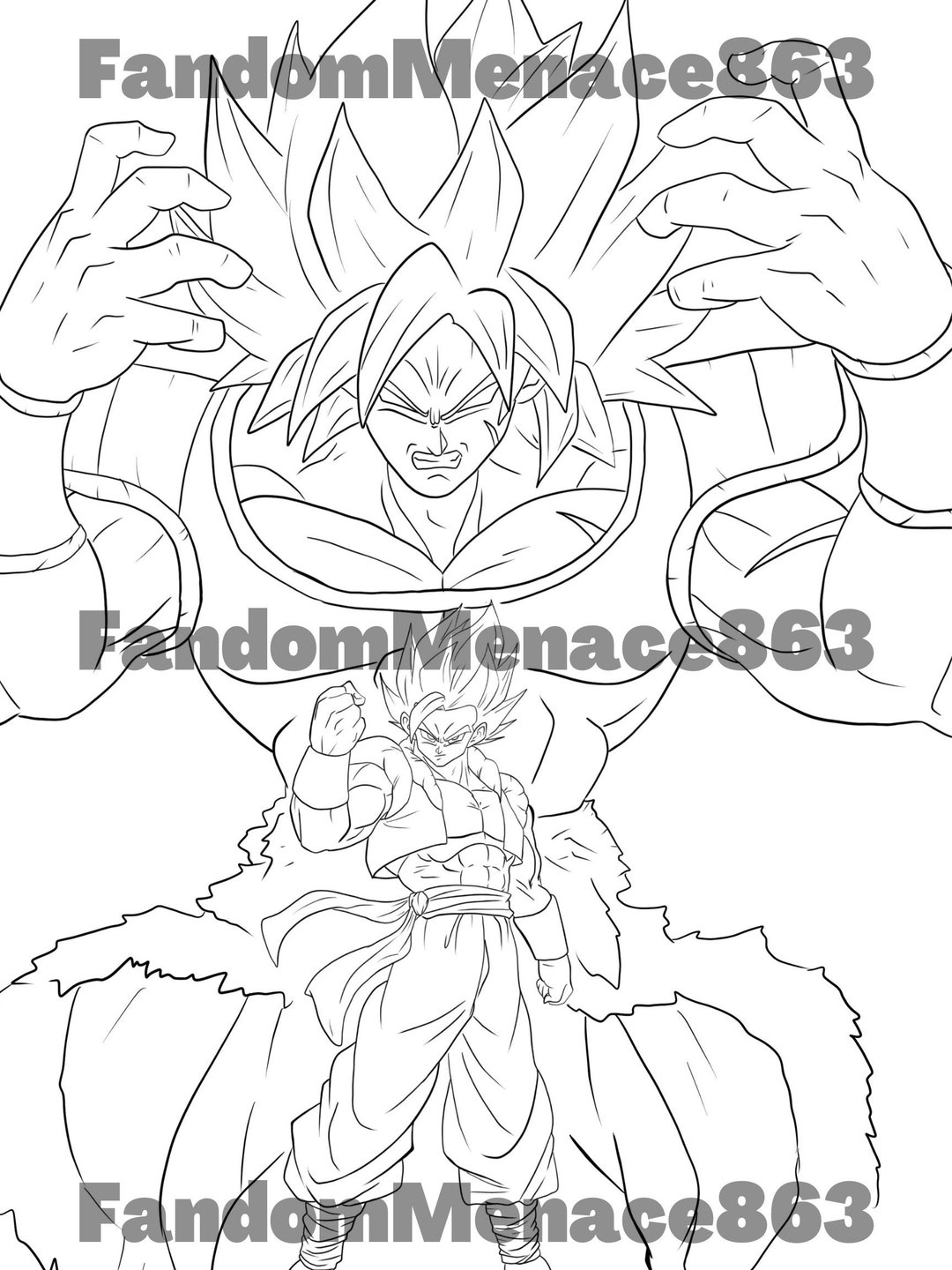 Broly Super Saiyan 4 Coloring Pages