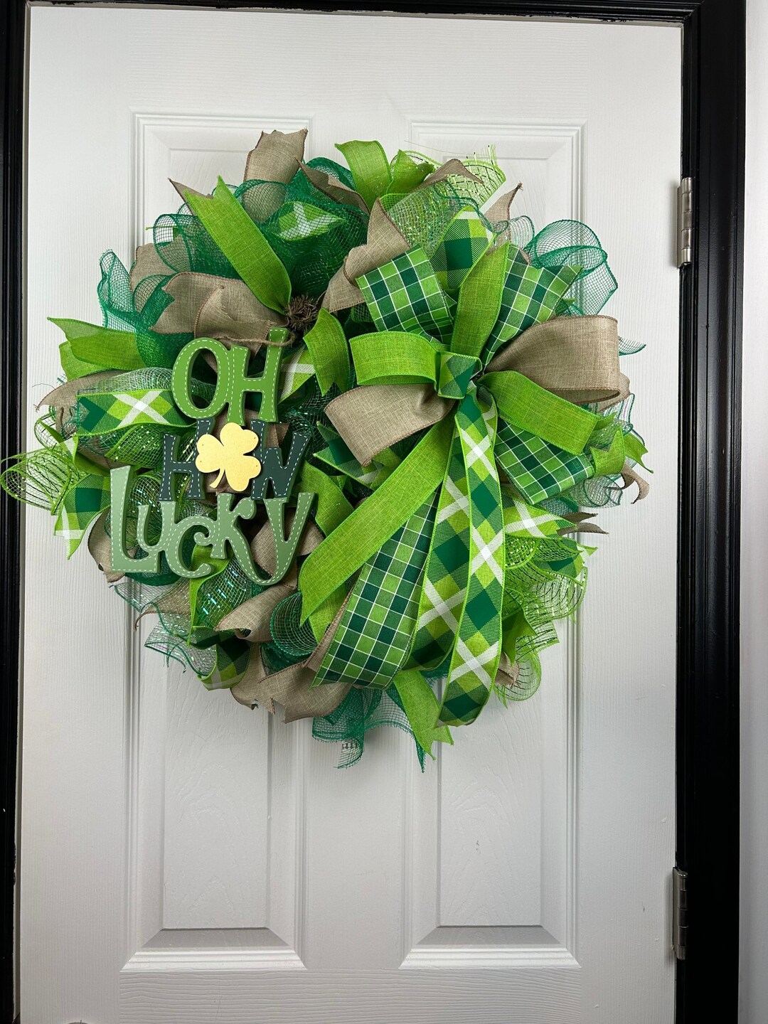 St. Patrick Day Oh How Lucky Front Door Decor - Etsy