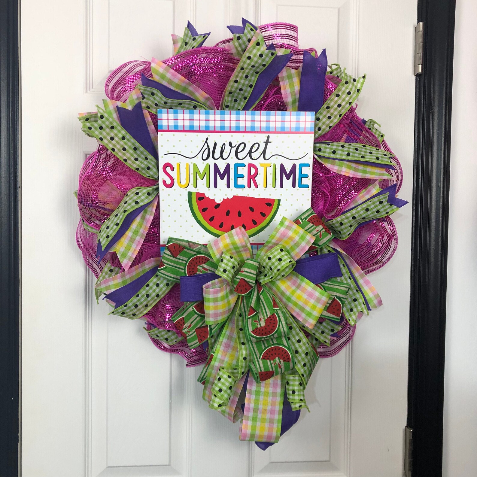 Summertime Watermelon Low Profile Wreath - Etsy