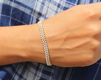 Lab Diamond Cuban Link Chain - Etsy