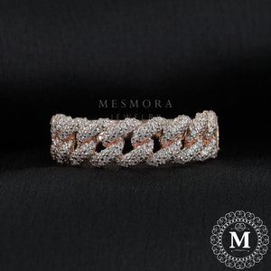 Chain Link Ring Mens Chunky Chain Ring 14k Gold Cuban Ring 6mm Round ...