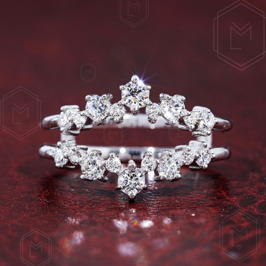 Lab Grown Diamond Enhancer for Engagement Ring 0.6 TCW Round Diamond ...