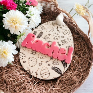 Easter Basket Tag Personalized Easter Tag Easter Basket Accessories - Etsy
