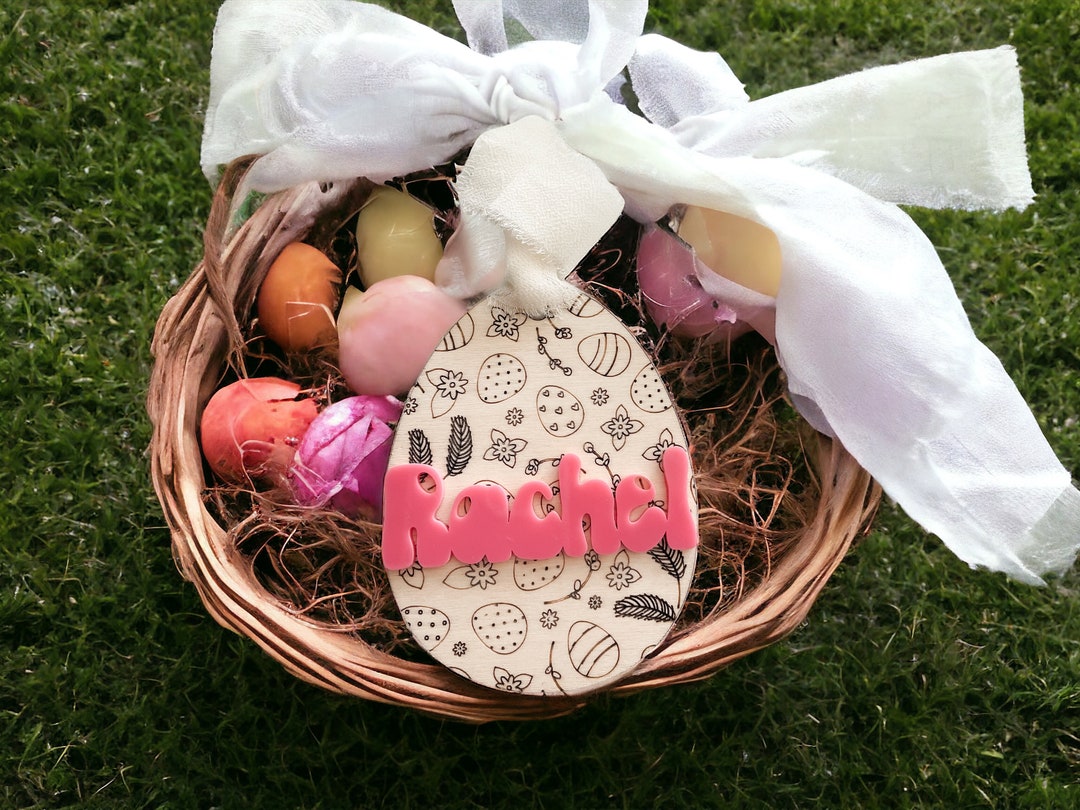 Easter Basket Tag Personalized Easter Tag Easter Basket Accessories - Etsy