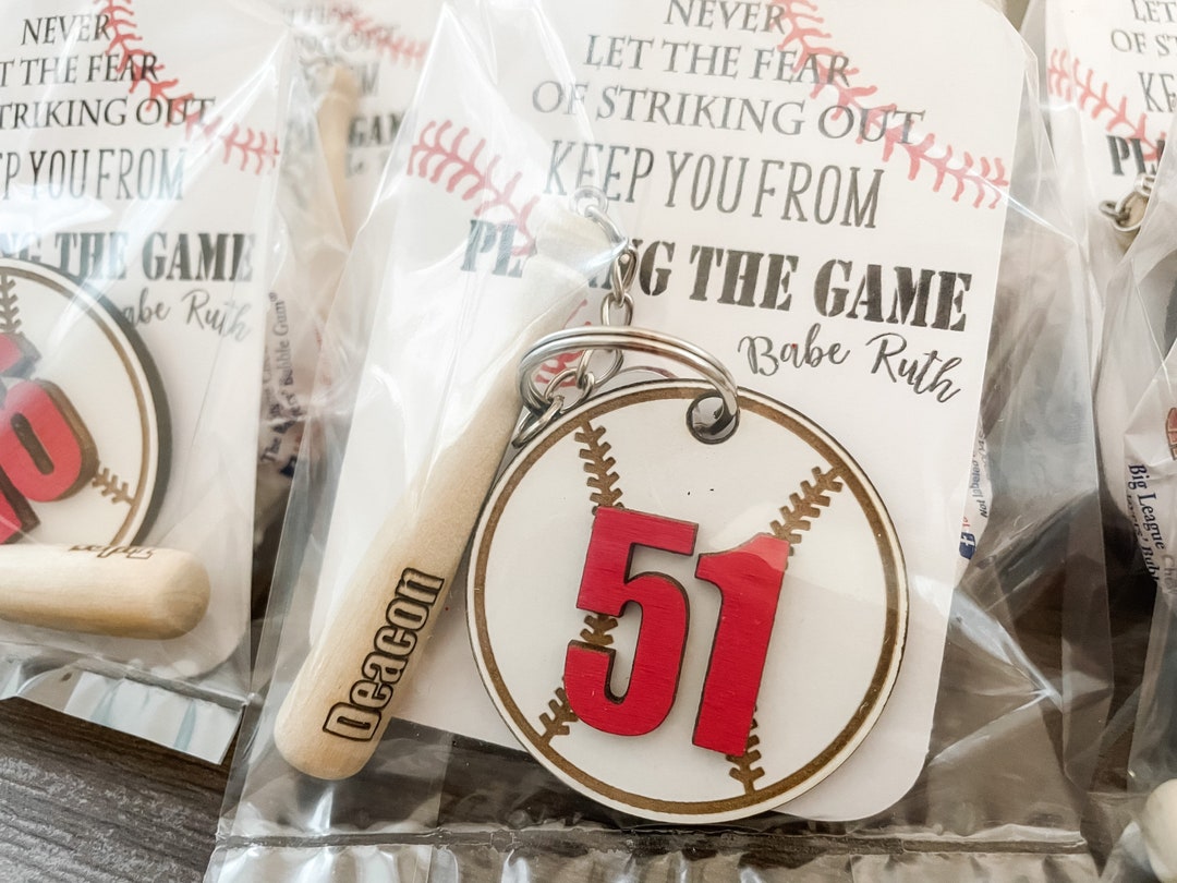 Baseball Swag Baseball Keychain Team Gifts Bag Tags - Etsy