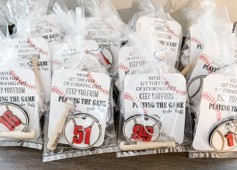 Baseball Swag Baseball Keychain Team Gifts Bag Tags - Etsy