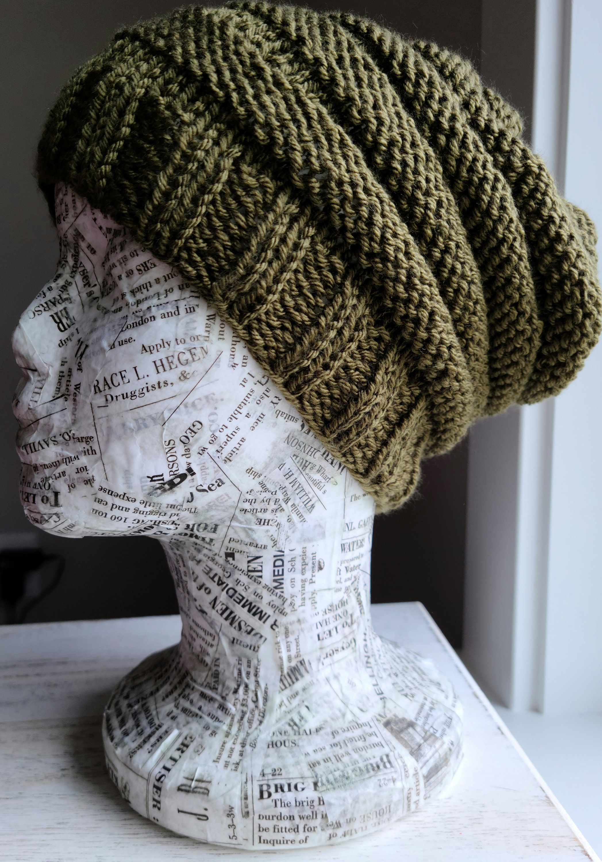 Mushroom Slouch Knit Beanie - Etsy