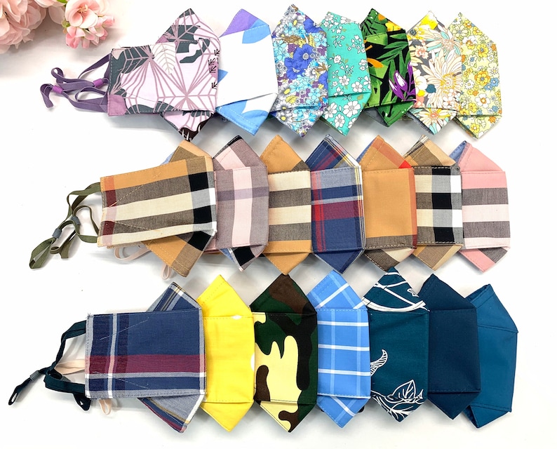 Origami Face Masks, Anti Fog Mask With Nose Wire and Filter Pocket, 3D ...