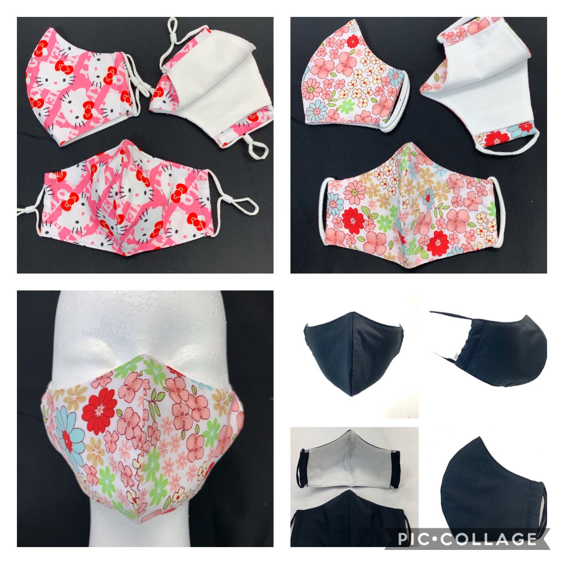 2 Pack Character Patterns Cloth Face Masks for KIDS From 4 to - Etsy