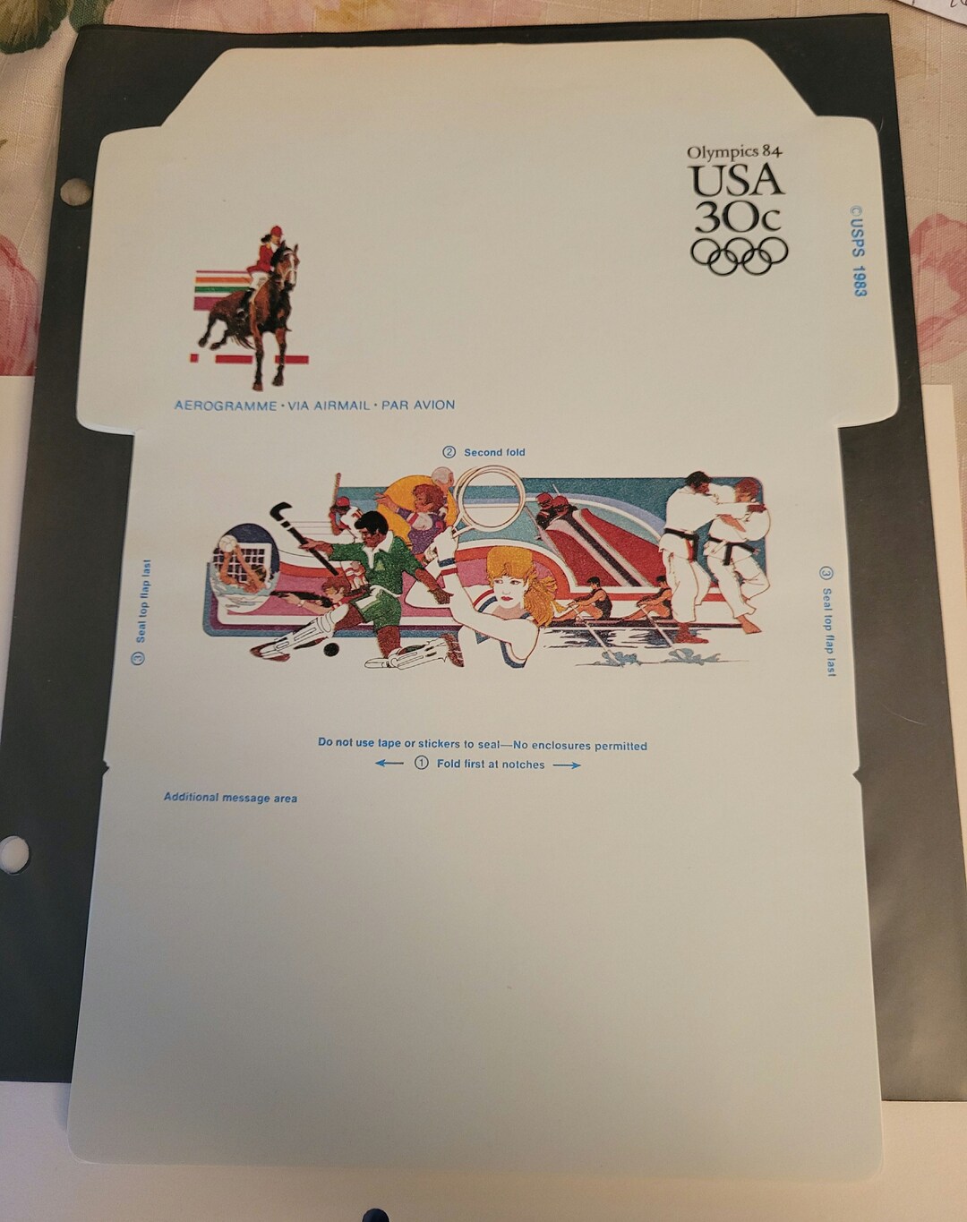 1984 USA Usps Airmail 84 Olympics Aerogramme Airmail Par Avion 30c ...