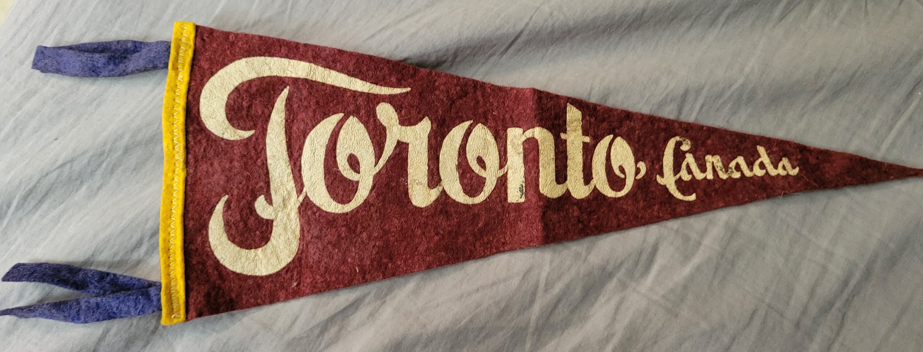 Vintage Toronto Canada Pennant Felt Flag - Etsy