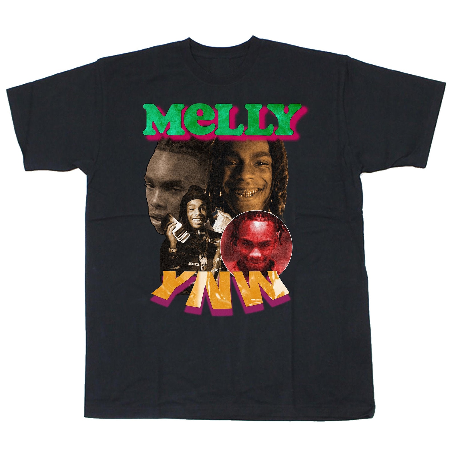 Vintage Style Authentic Ynw Melly Mel Murder on My Mind Rap Tee T-shirt ...