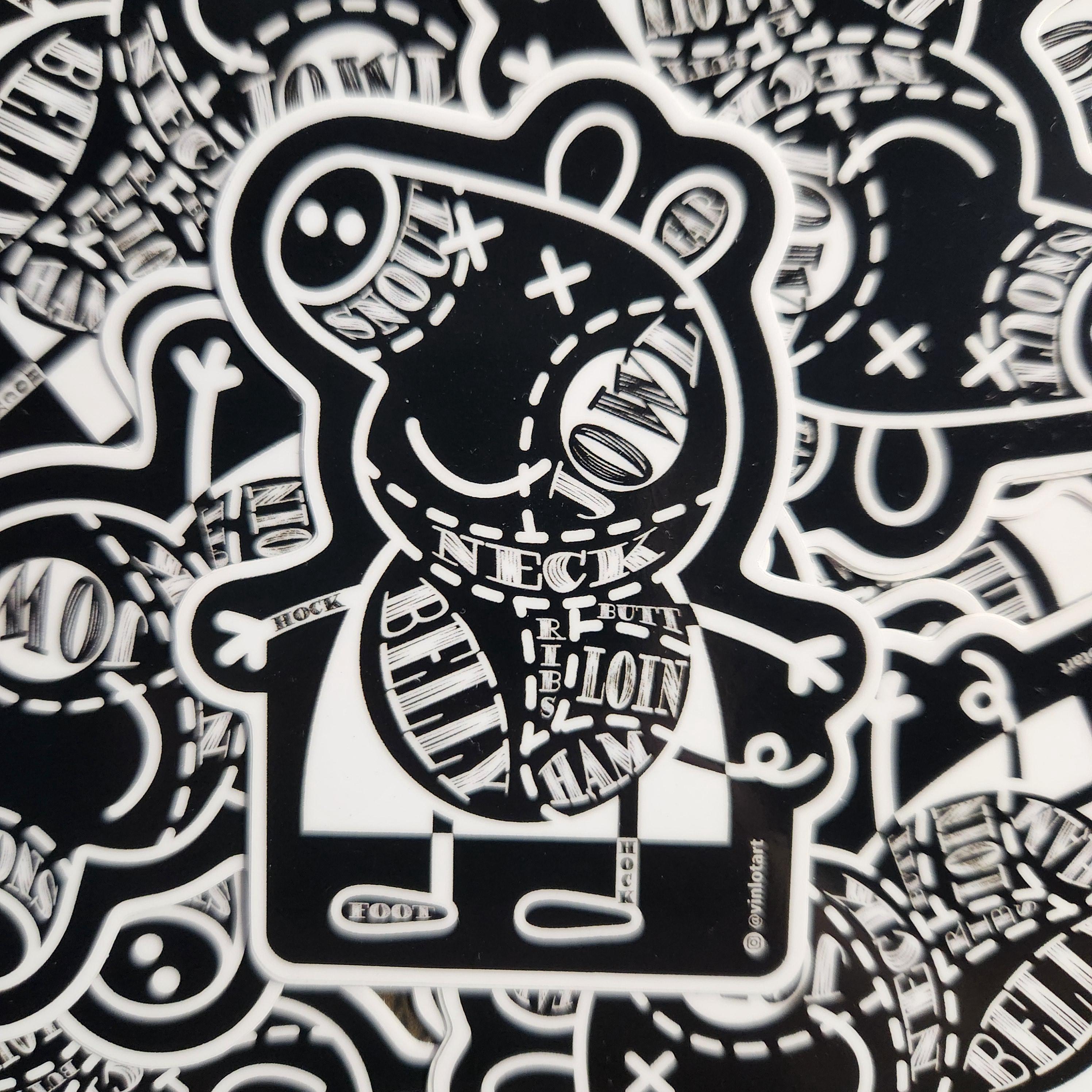 Peppa Pork Cuts Chart- Parody Premium Die Cut Vinyl Sticker - Etsy