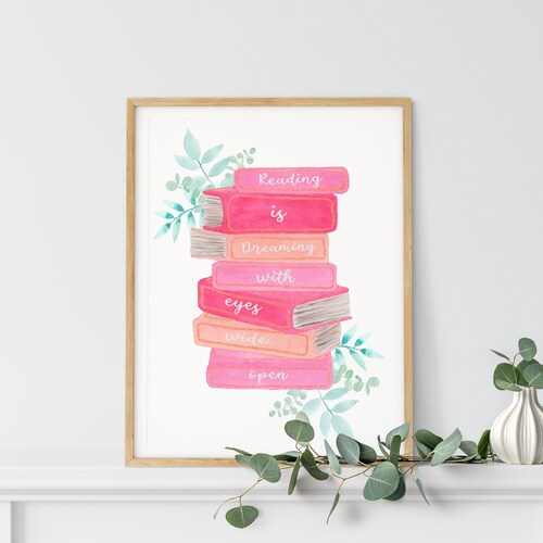 READING Quote Printable Book Lover Poster Reading Wall Art - Etsy