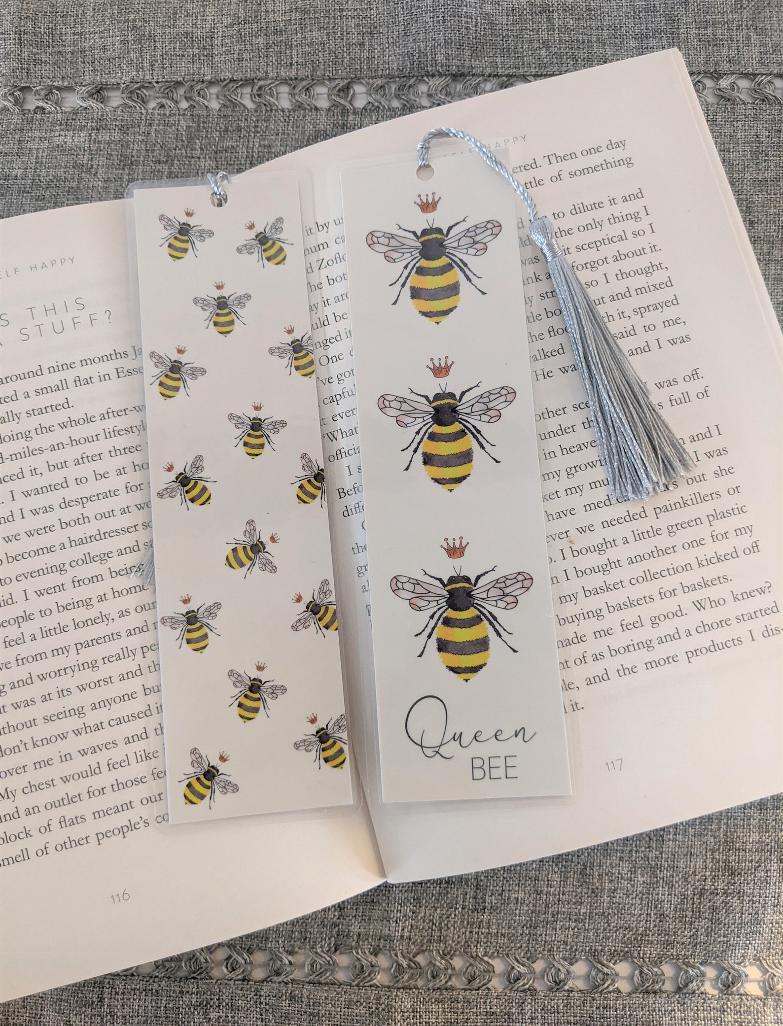 Queen Bee Bookmark Bumblebee Bookmark Small Gifts / Stocking - Etsy UK