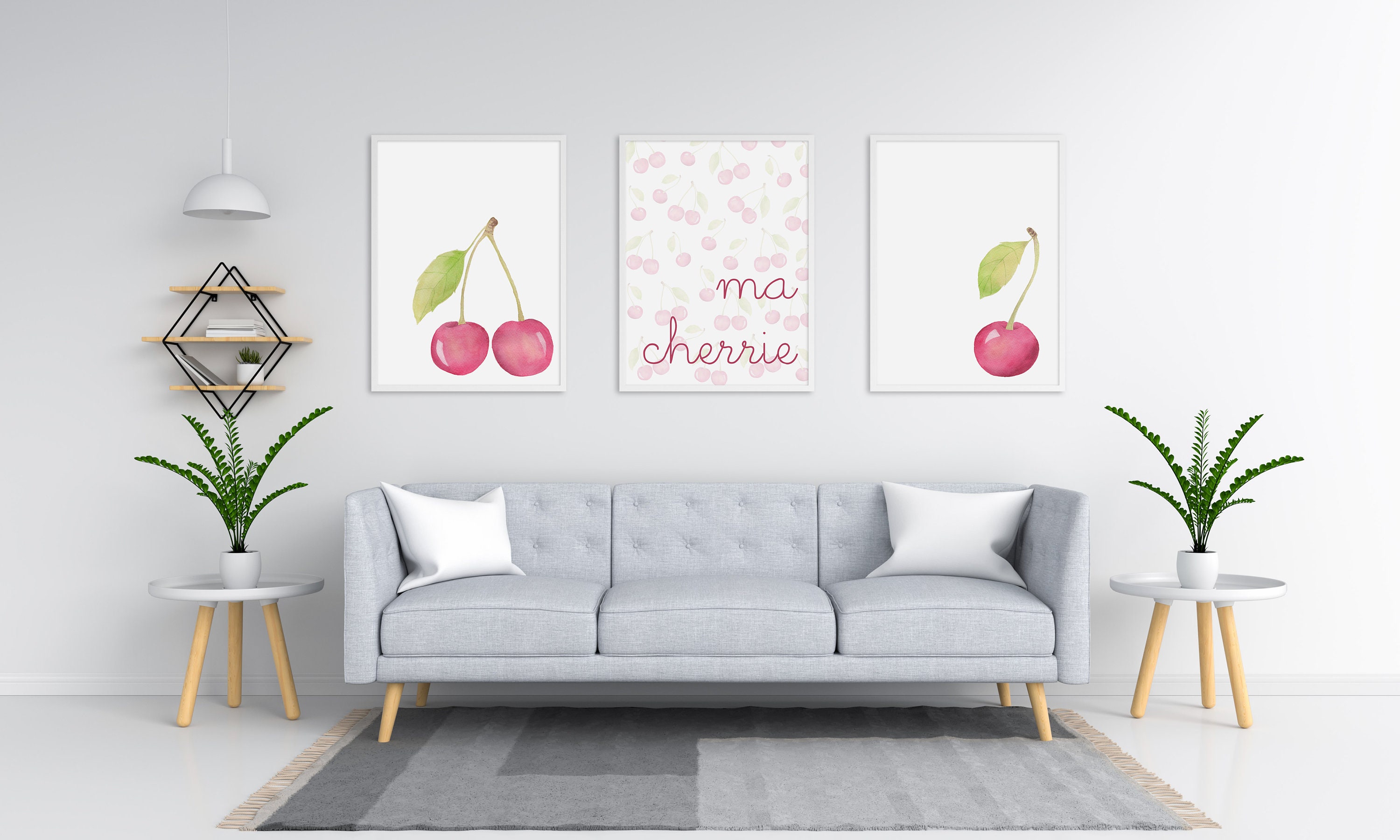 Cherry Prints Set of Cherry Prints Cherry Wall Art Ma - Etsy UK