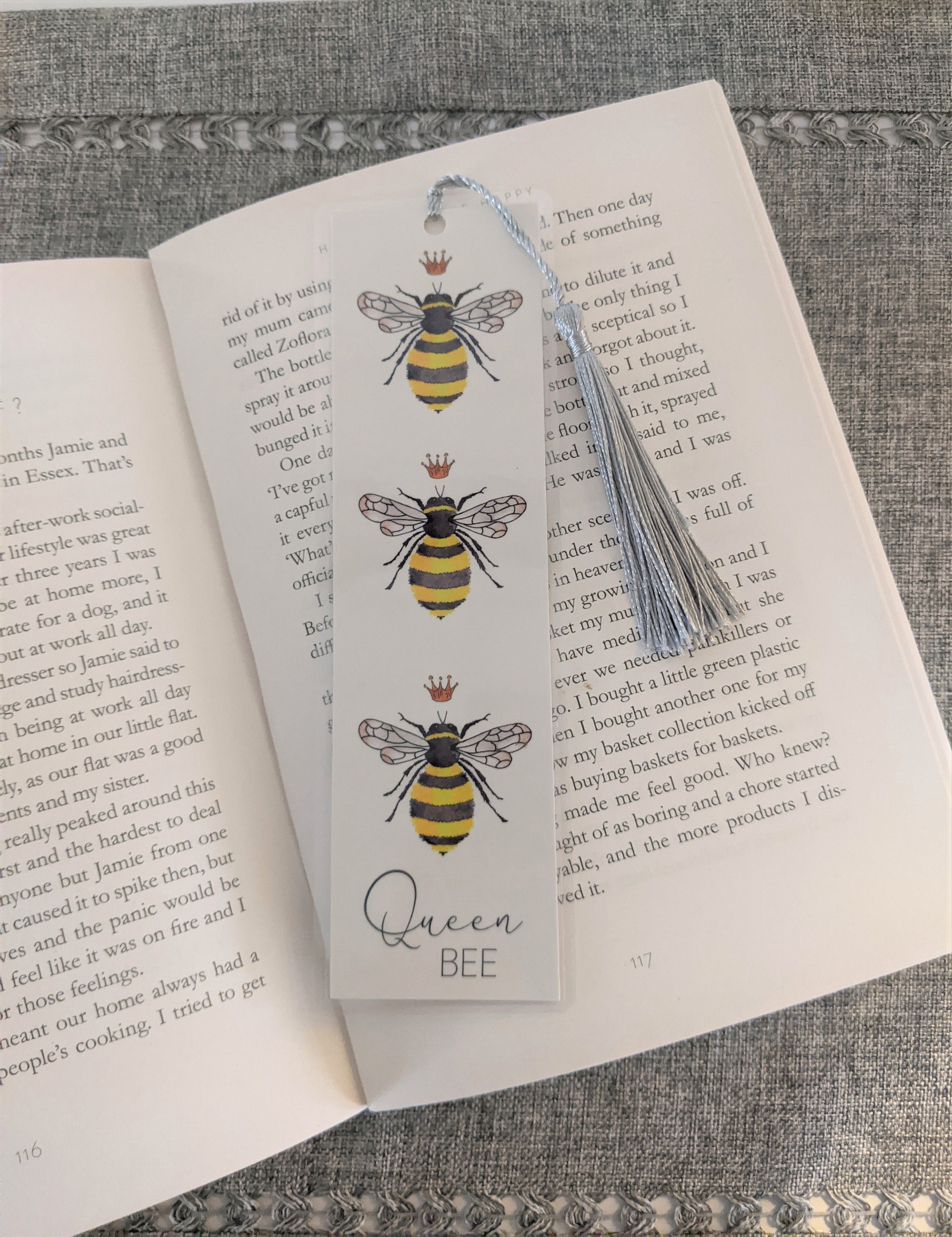 Queen Bee Bookmark Bumblebee Bookmark Small Gifts / Stocking - Etsy UK