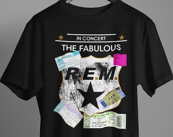 R.E.M T-shirt REM Band Shirt 1980s Alternative Rock Tee - Etsy