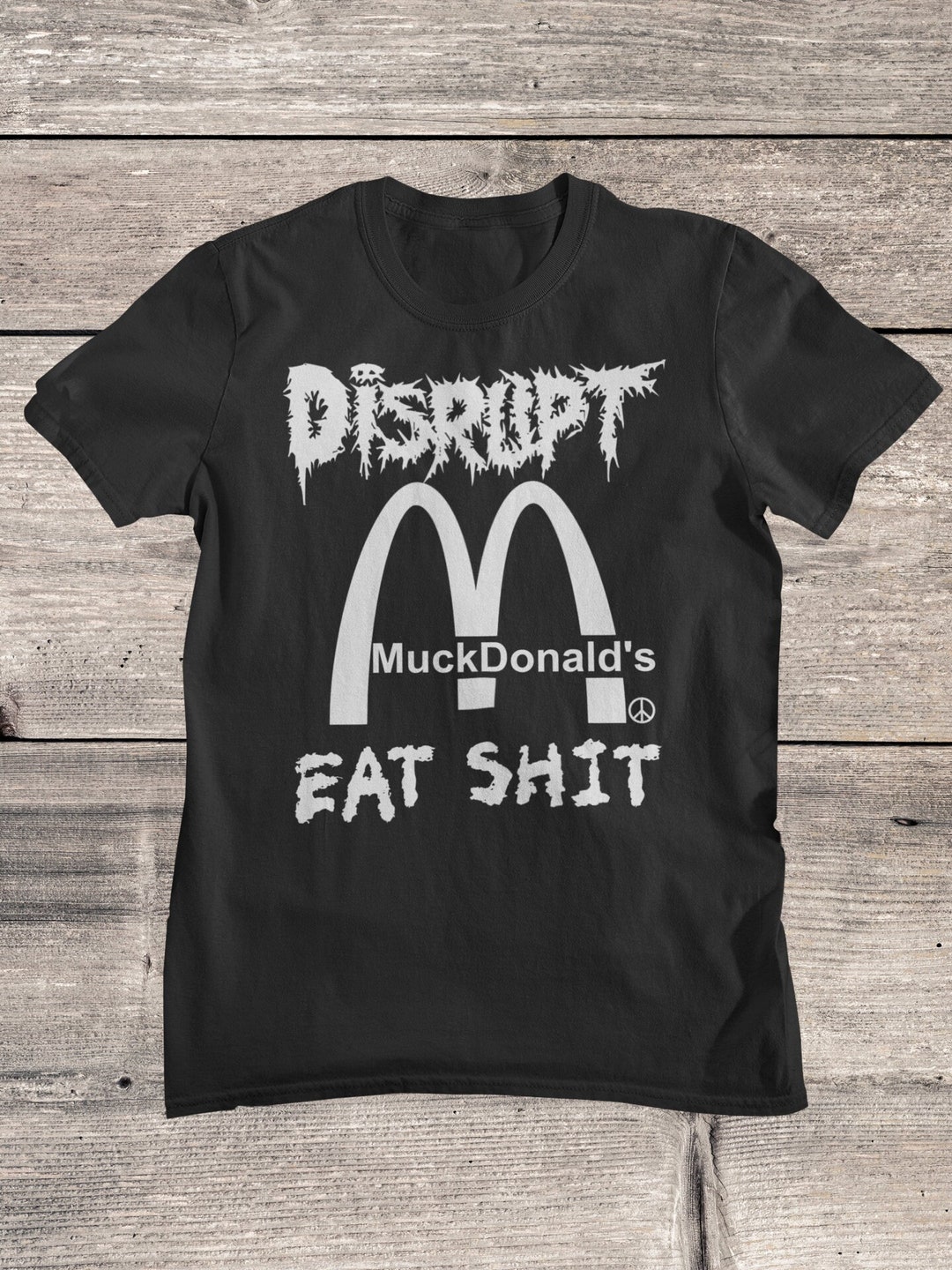 Disrupt Band T-shirt: Muckdonald's Crust Punk Tee - Etsy Canada