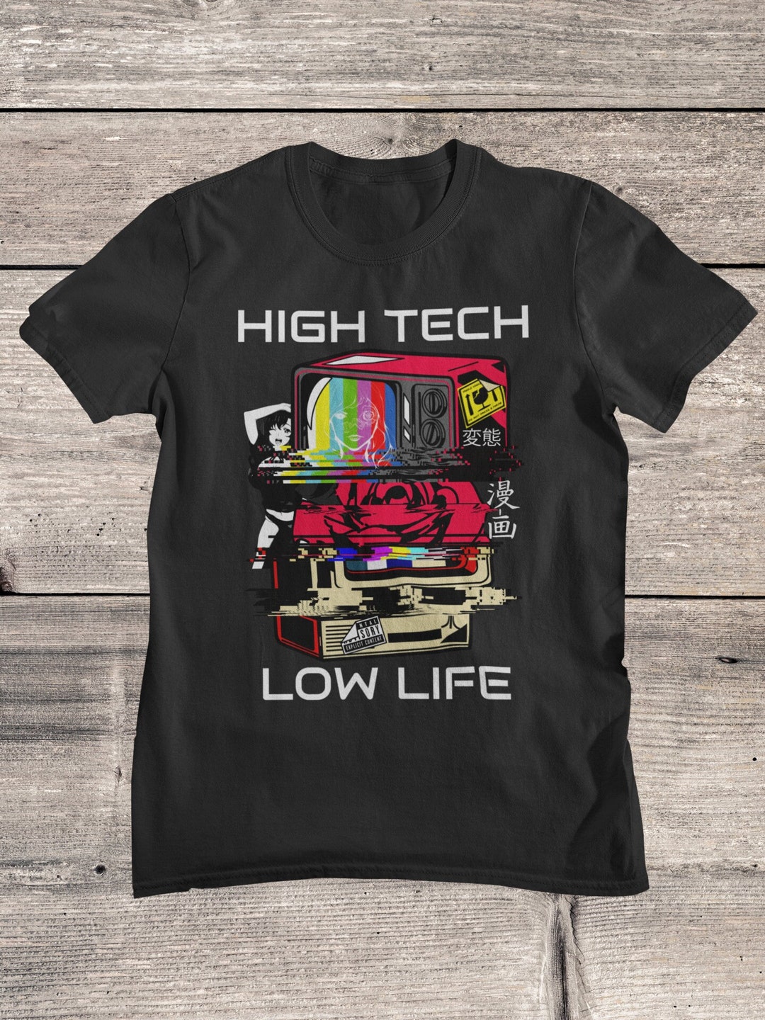 High Tech Low Life T-shirt | Cyberpunk Shirt | Japanese Aesthetic ...