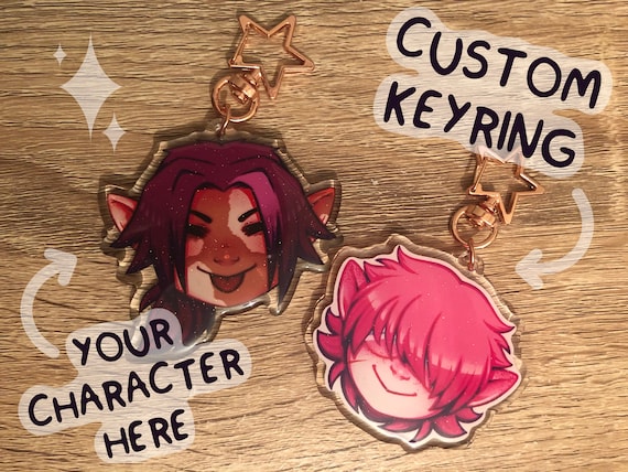 Custom Character Keyring Commission - Etsy