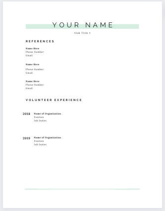 Simple Modern Resume Template - Etsy