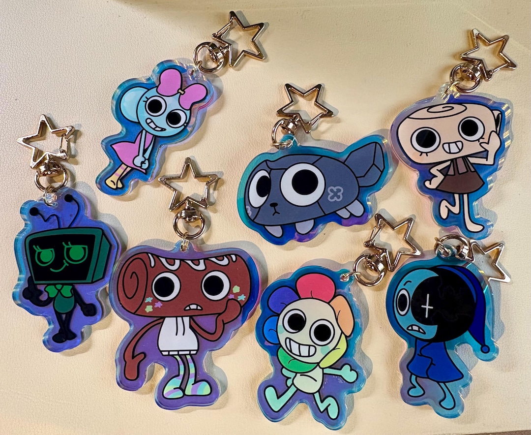 Dandy’s World Main Toons Acrylic Charms, Holographic Keychains - Etsy