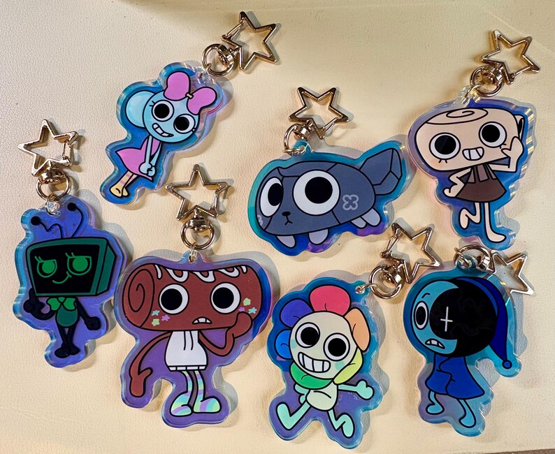 Dandys Main Toons Acrylic Charms, Holographic Keychains - Etsy