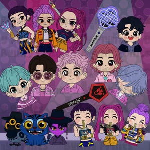 K-POP Demon Hunters Sticker Pack | KPDH Stickers | Kpop Idols Vinyl ...