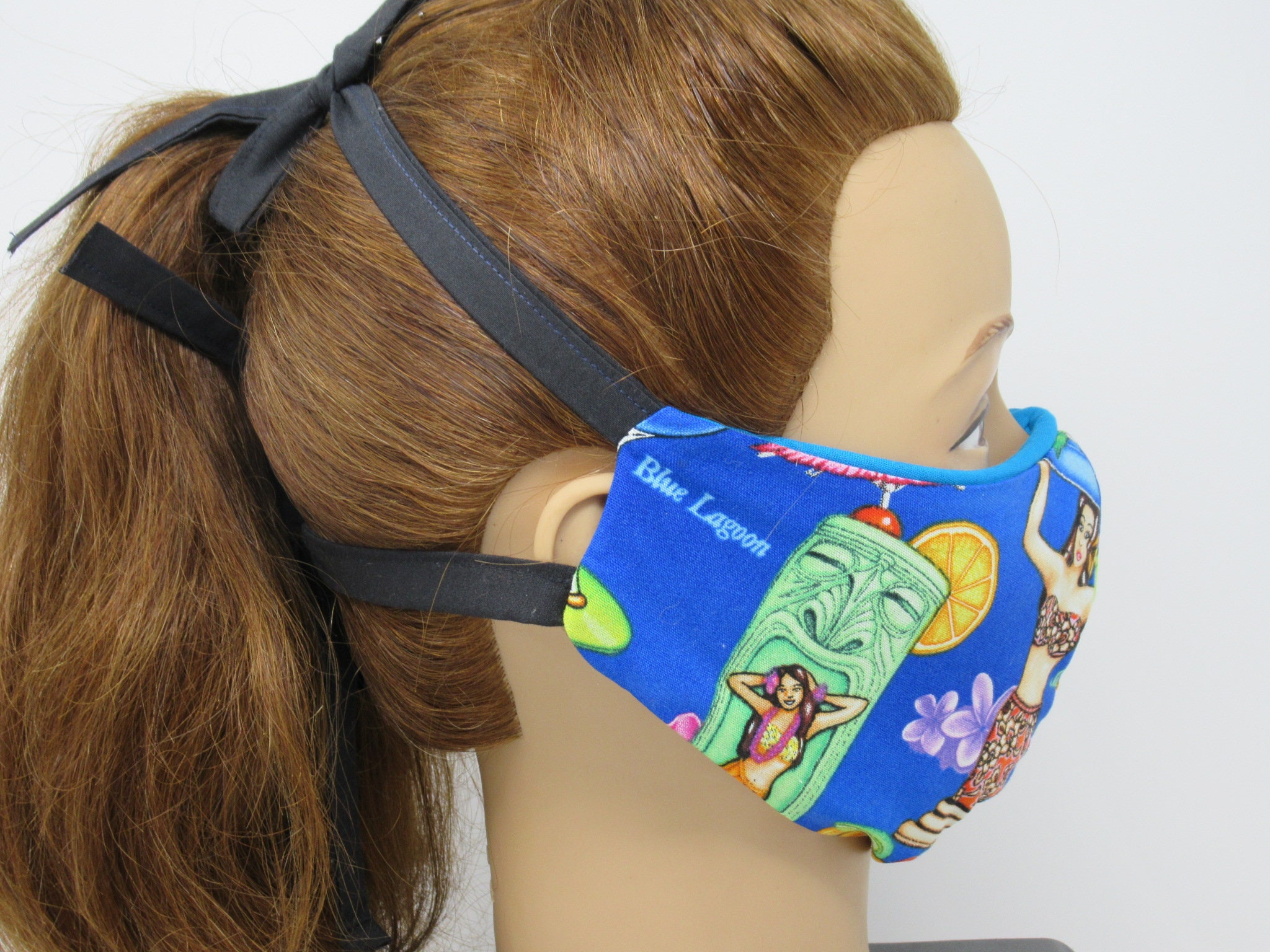 Large Full Coverage Reversible Face Masks /triple Layer | Etsy