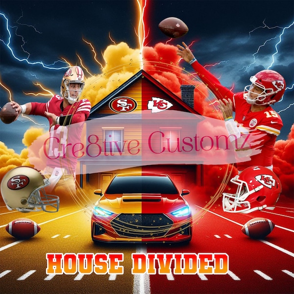 House Divided Nfl - Etsy