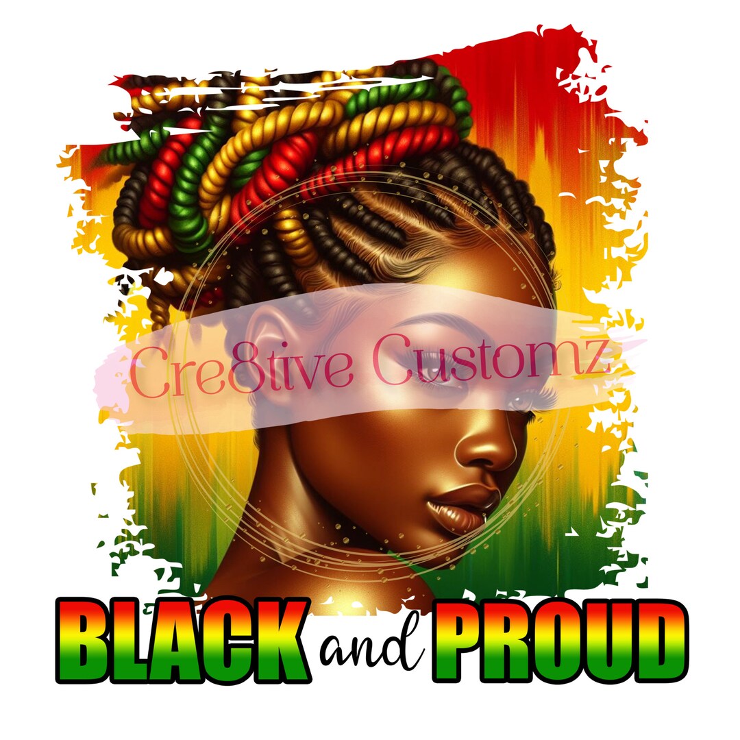 Black and Proud PNG Digital File - Etsy