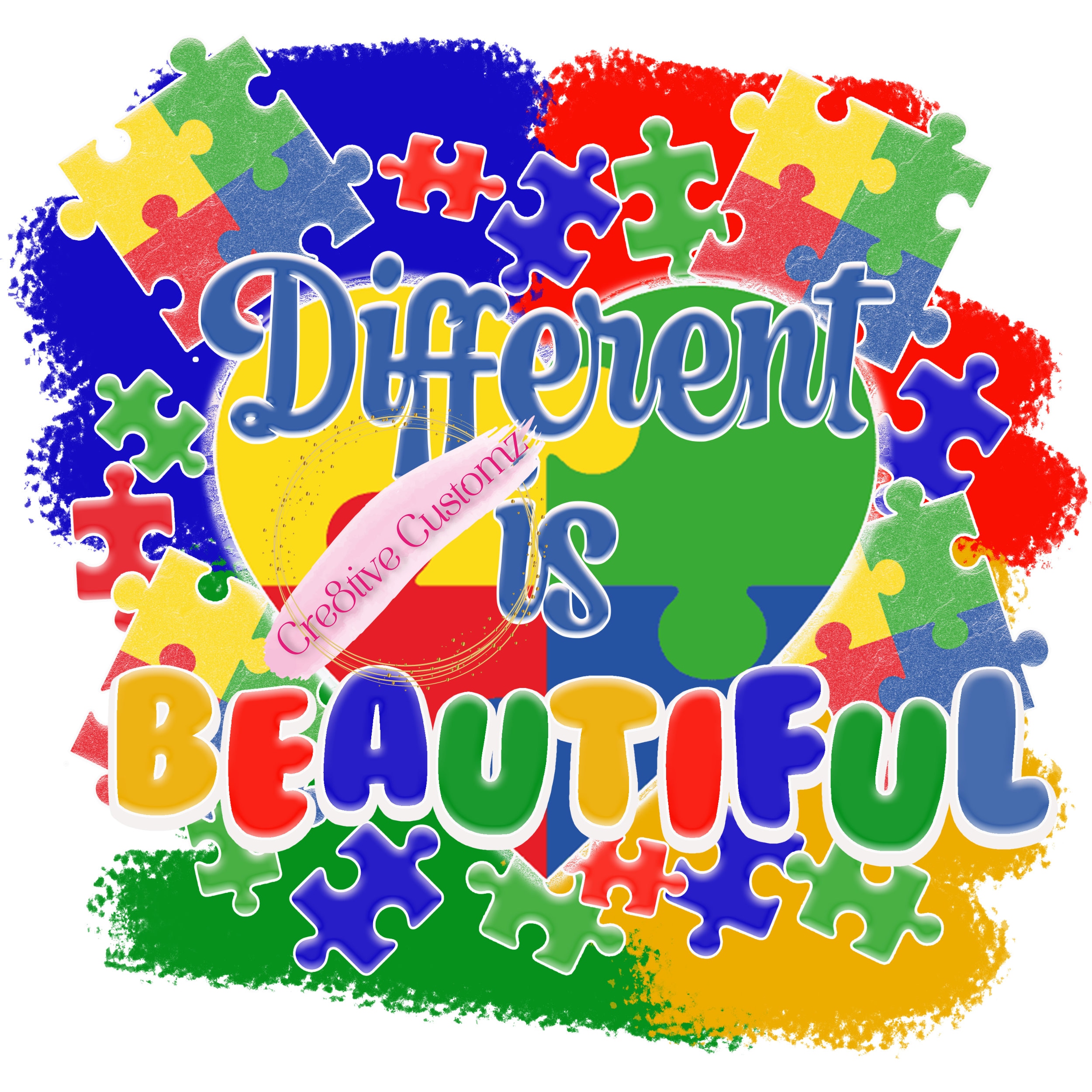 AUTISM Different is Beautiful PNG Digital File - Etsy