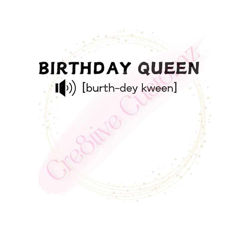 Birthday Queen PNG Digital File - Etsy