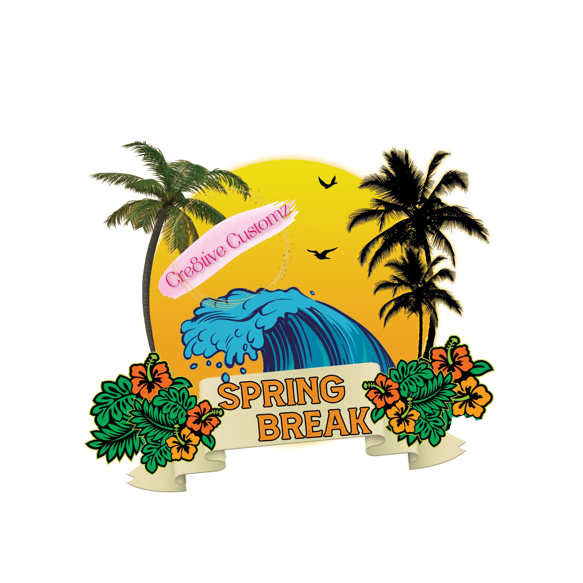 Spring Break PNG Digital File - Etsy