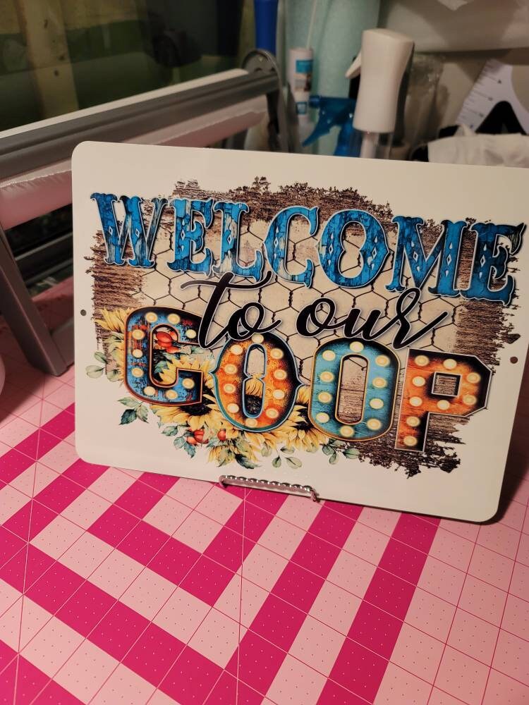 Welcome to Our Coop Cicken Coop Sign - Etsy