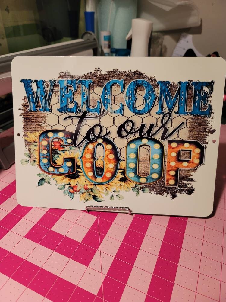 Welcome to Our Coop Cicken Coop Sign - Etsy