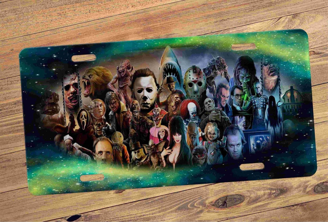 Horror Movie Characters License Plate Car Tag Vanity Plate Front ...