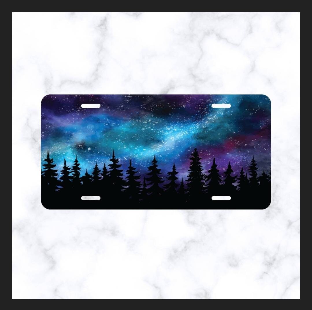 Personalized Galaxy License Plate License Plate Vanity | Etsy