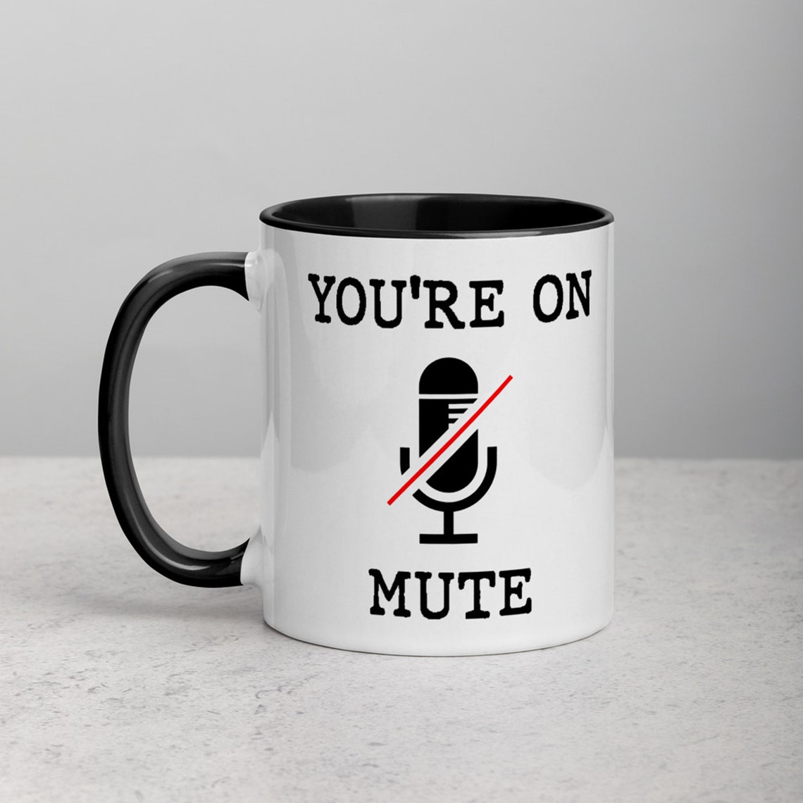 Personalized You're On Mute Coffee Mug Funny Coworker | Etsy