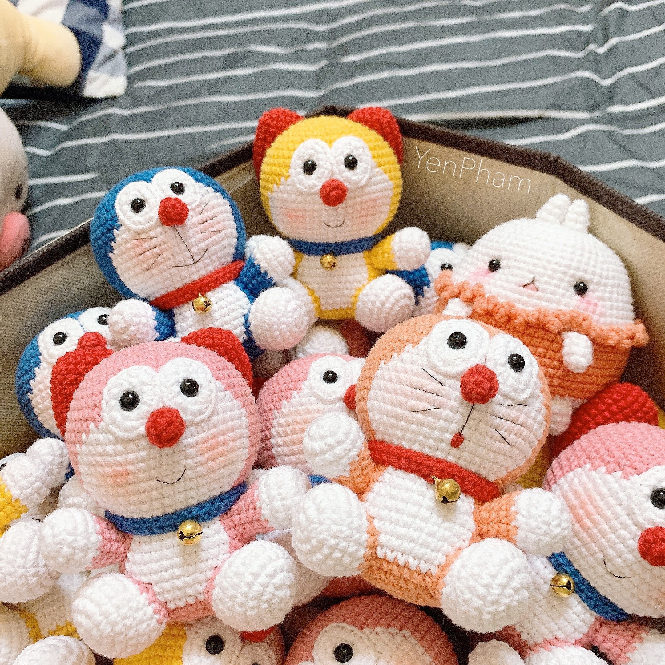 The Doraemon Mini Finished Product Crochet Toys New - Etsy