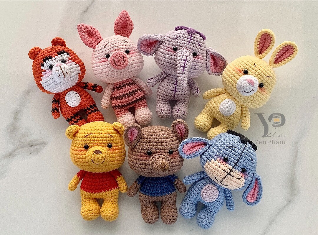 Mini Pooh and Friends | Finished Products | Amigurumi | Crochet ...