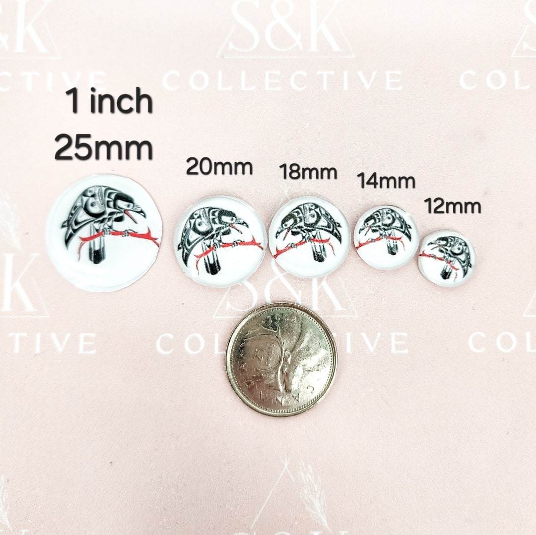 Raven Formline Epoxy Cab Beading Center Photo Cab Cabochon Round ...