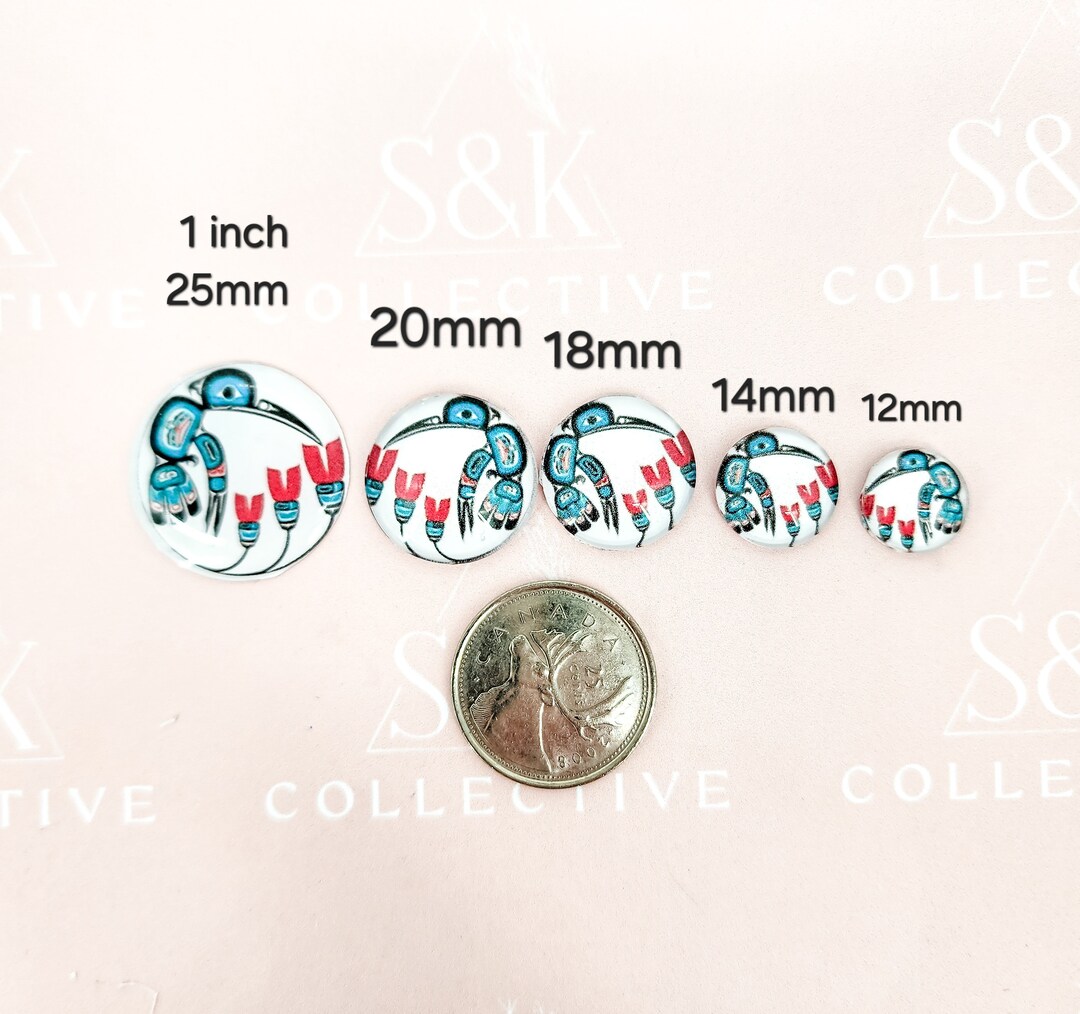 Hummingbird Formline Epoxy Cab Beading Center Photo Cab Cabochon Round ...